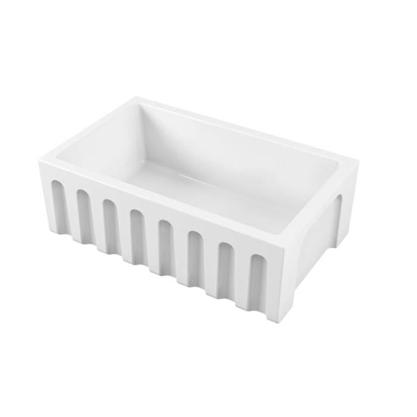 Maidstone - 33 Inch Fireclay Farmhouse Kitchen Sink - White – PlumbTile