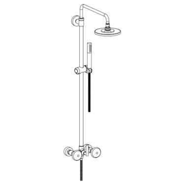 Watermark - Zen Wall Mounted Exposed Shower with Hand Shower – PlumbTile