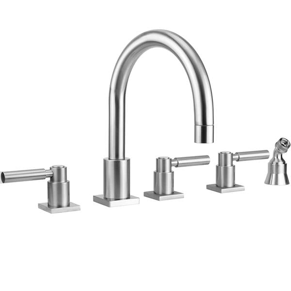 Jaclo - Contempo Uptown Roman Tub Set with High Lever Handles - Square ...