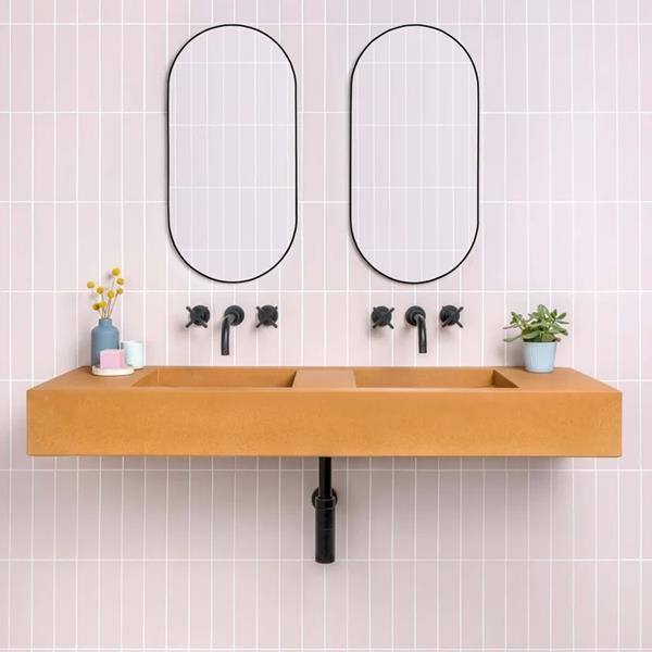 Kast - Flor Double Concrete Wall Hung Double Basin – PlumbTile