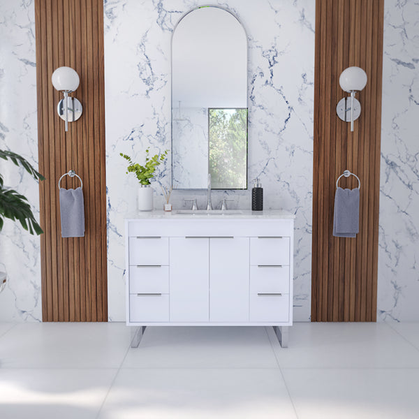 Maidstone - Lucy 42 Inch White Modern Vanity – PlumbTile