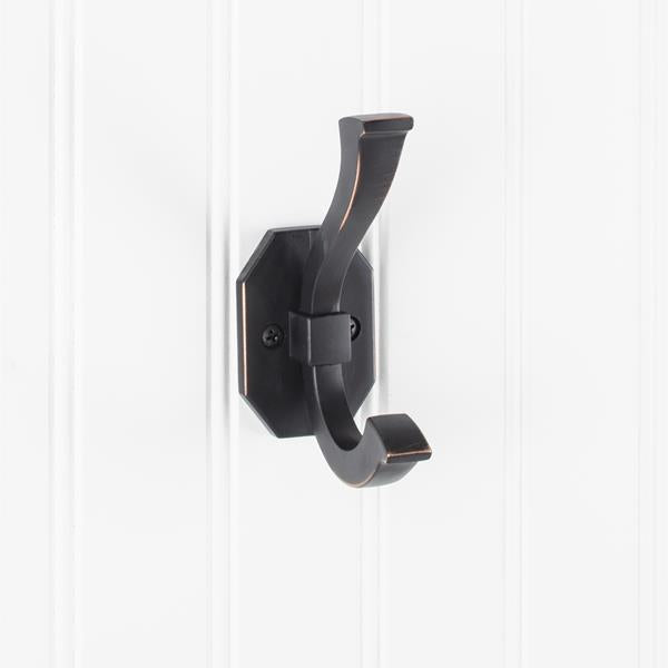 Elements - 4-5/16 Inch Double zinc wall mount hook. – PlumbTile