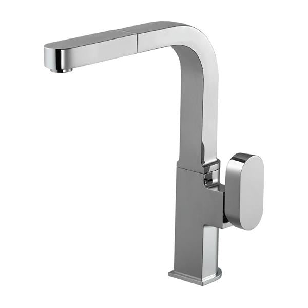 Hamat - Revel Single Function Pull Out Kitchen Faucet in Brushed Brass ...